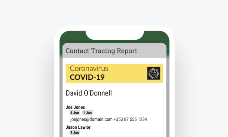 Return to Sport: Contact-tracing completely solved Return to Sport: Contact-tracing completely solved